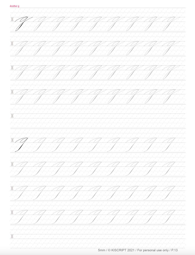 Spencerian Script Practice Sheets lowercase - Etsy