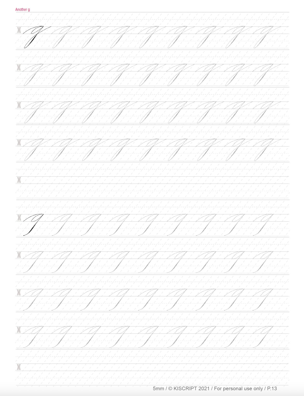 Spencerian Script Practice Sheets (lowercase) - Etsy