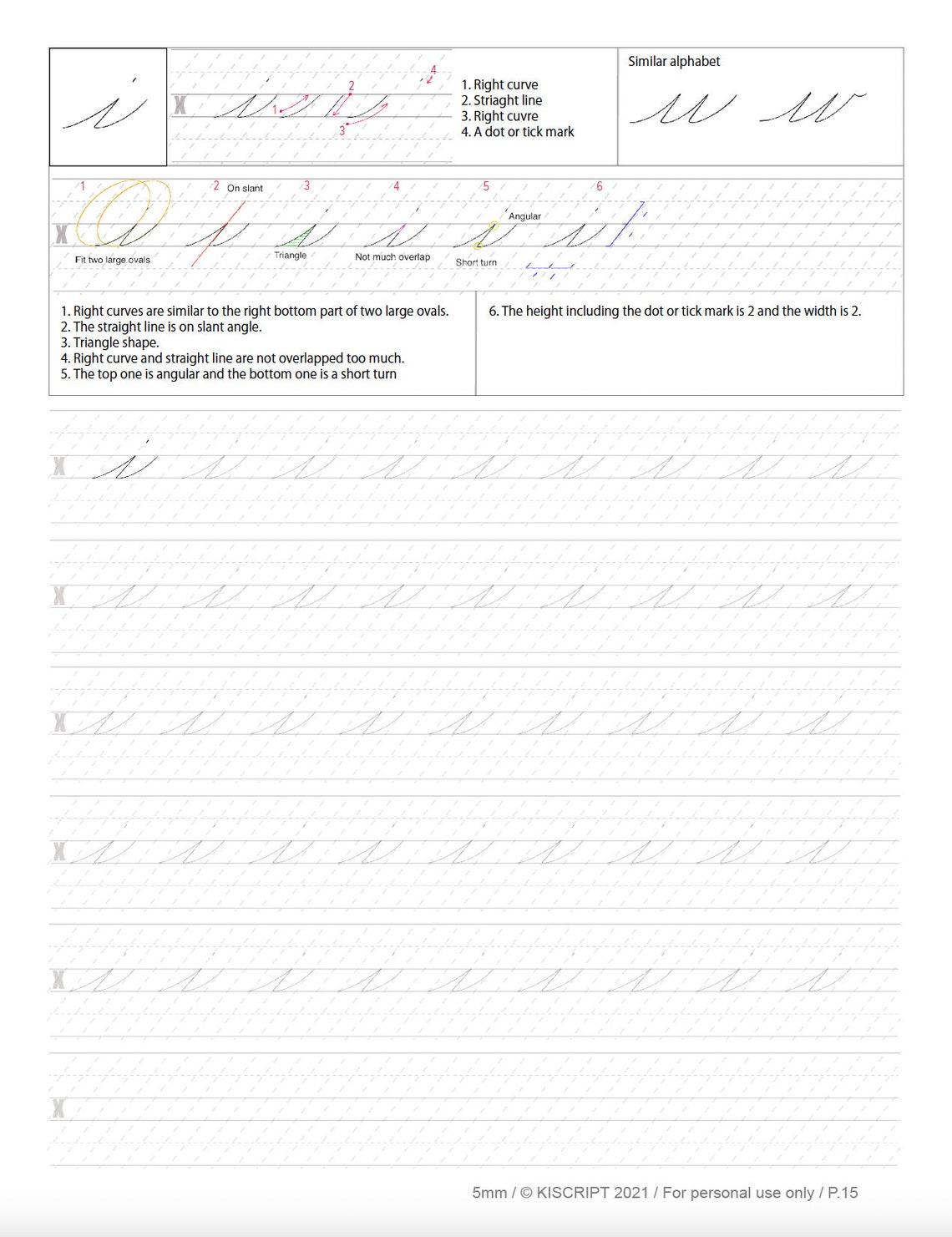 Spencerian Script Practice Sheets (lowercase) - Etsy