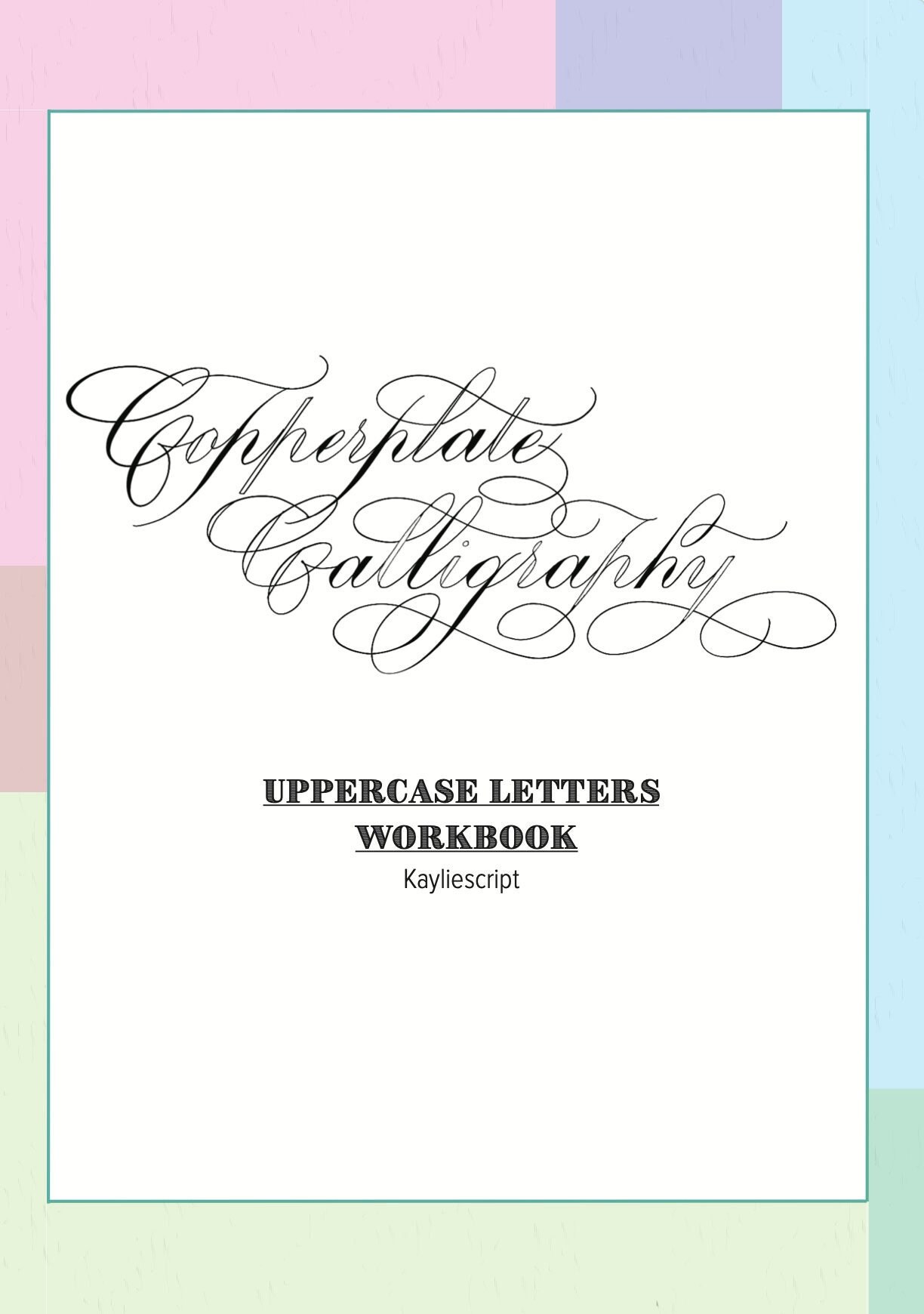 NEW | Copperplate Calligraphy Uppercase Letters - Workbook - Etsy