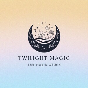 Premade Moon Brand Logo Design for Blog or Small Business, Line Art ...