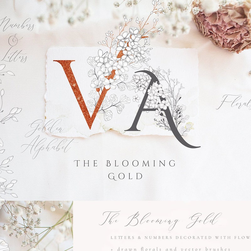 Floral Letter Logo - Etsy