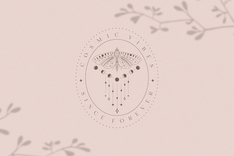 Premade Cosmic Vibes Brand Logo Design for Blog or Small | Etsy