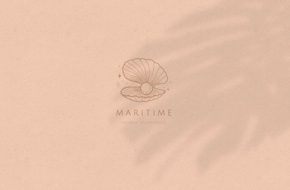 Seashell Premade Brand Logo Design for Small Business Line - Etsy