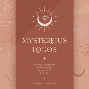Mysterious Logos Collection. Fully Editable Pre-made Logo Designs ...
