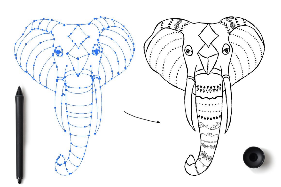 100 Pattern Brushes 9 Graphic Styles. Huge Pack of More Than - Etsy