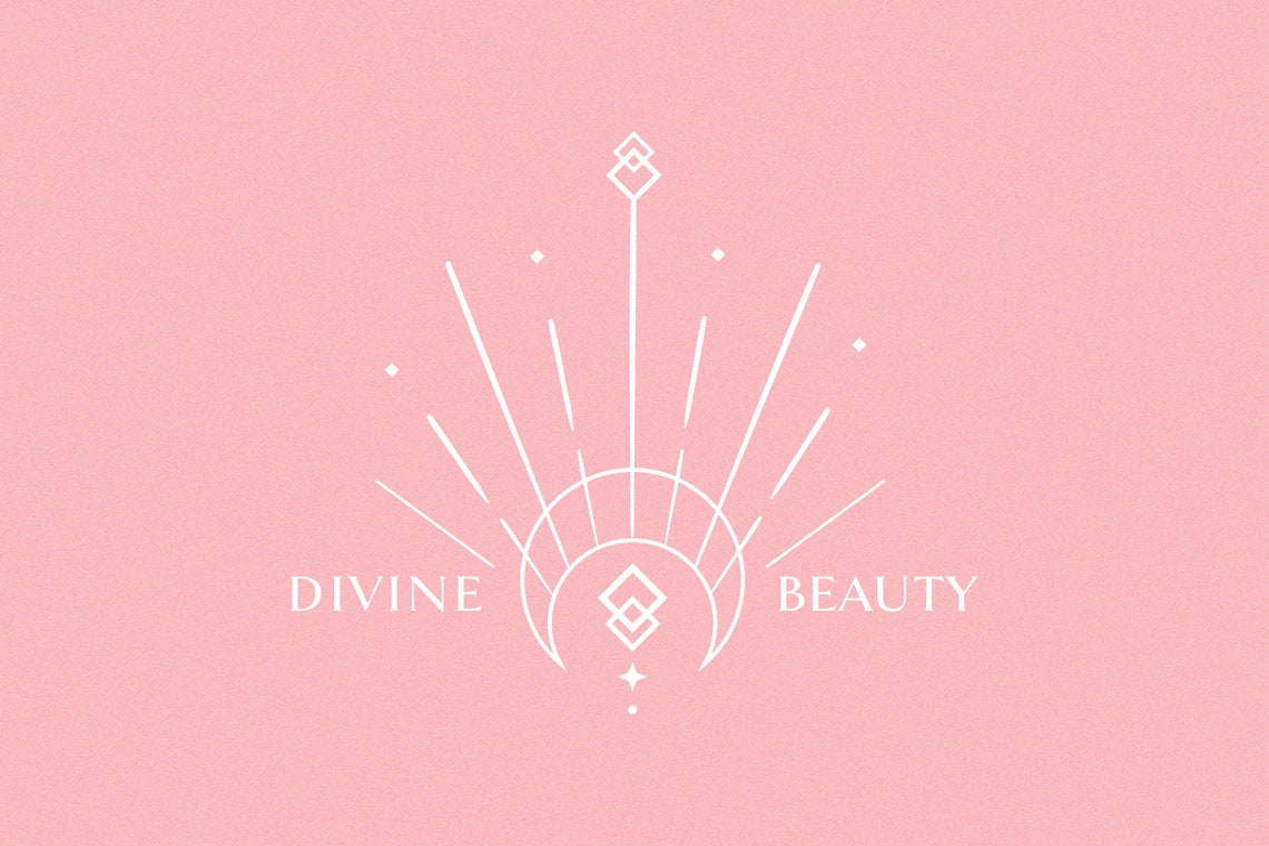Premade Divine Beauty Brand Logo Design for Blog or Small - Etsy