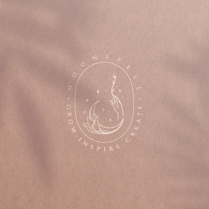 Premade Moon Brand Logo and Packaging Design for Blog or Small Business ...