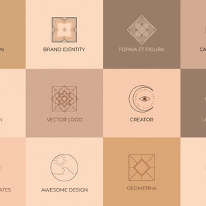 Forms, Shapes Vector Logo Elements. Geometric Forms and Shapes, Vector ...