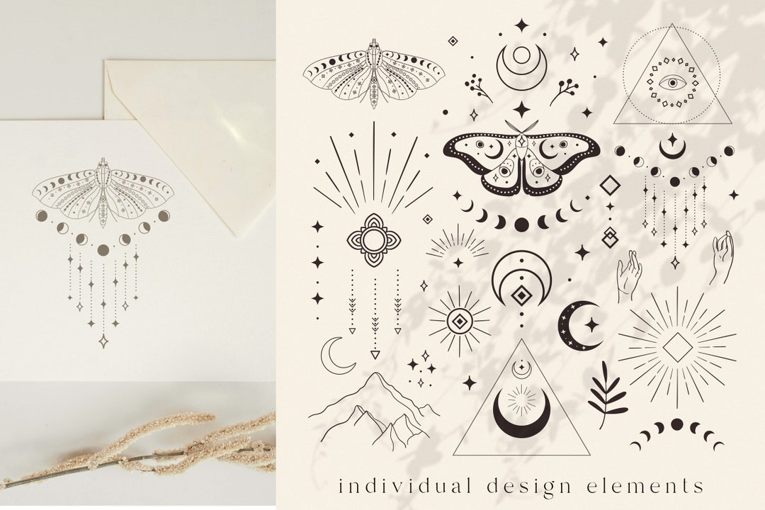 Divine Logo Elements. Illustrations. Esoteric Mystic Symbols. Eyes ...