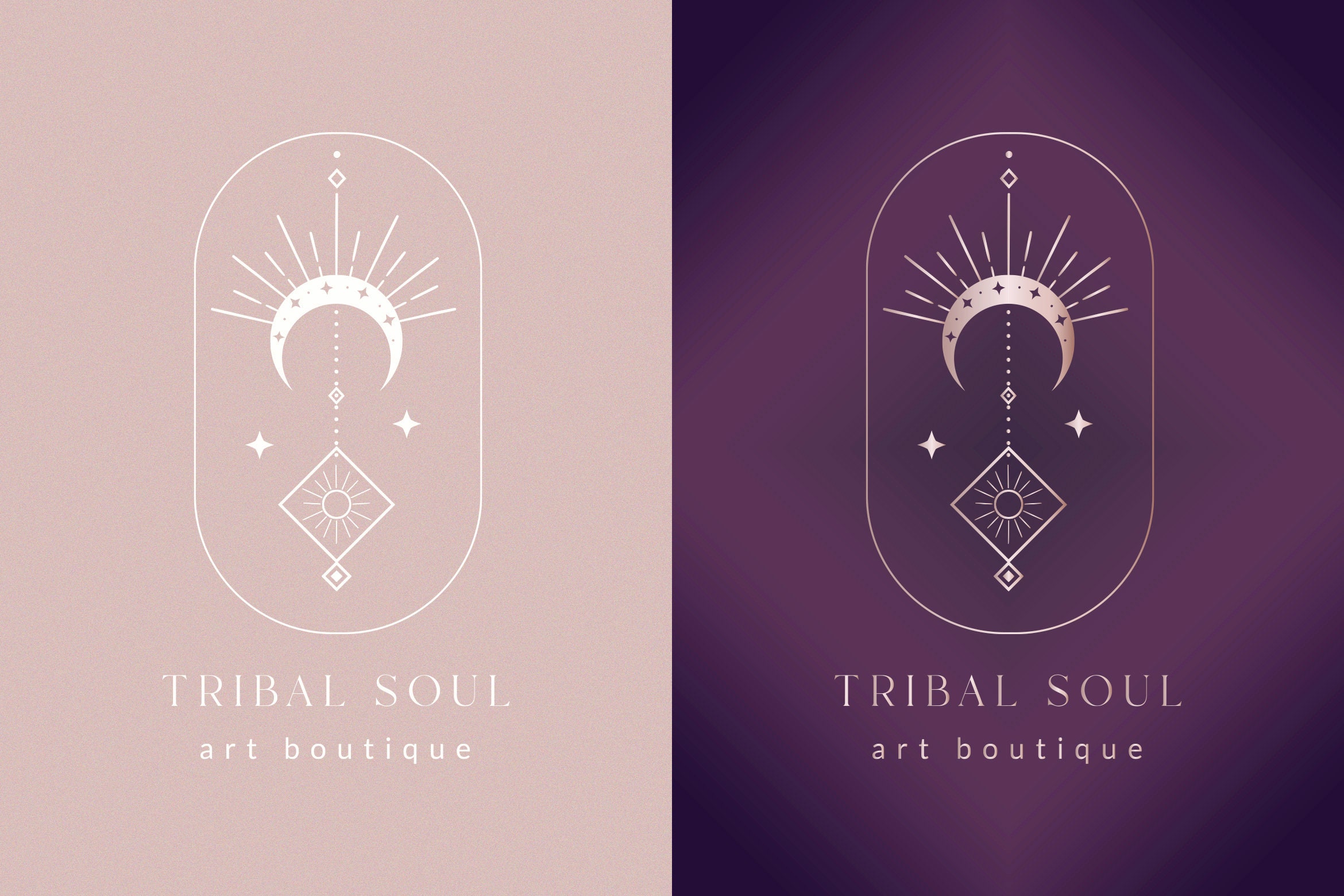 Premade Tribal Soul Brand Logo Design for Blog or Small Business ...