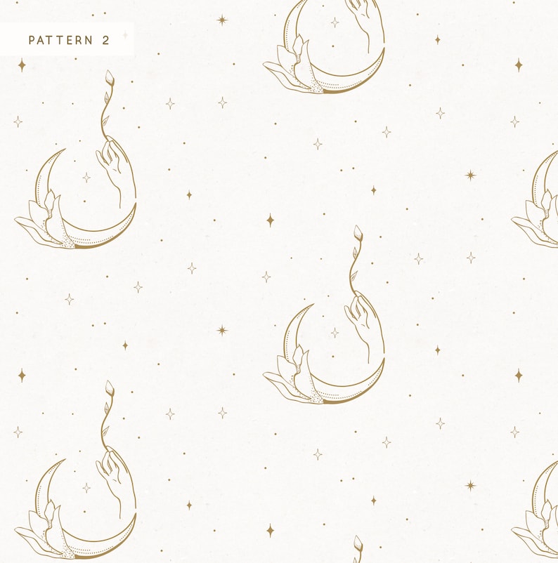 Premade Moon Brand Logo and Packaging Design for Blog or Small Business ...