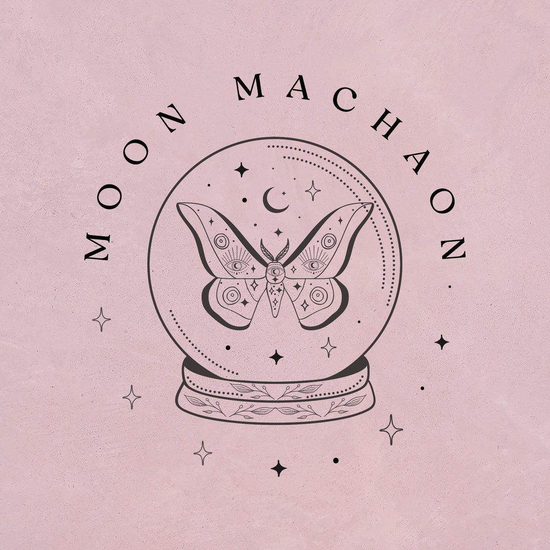 Moon Machaon Premade Brand Logo Design for Blog Small - Etsy