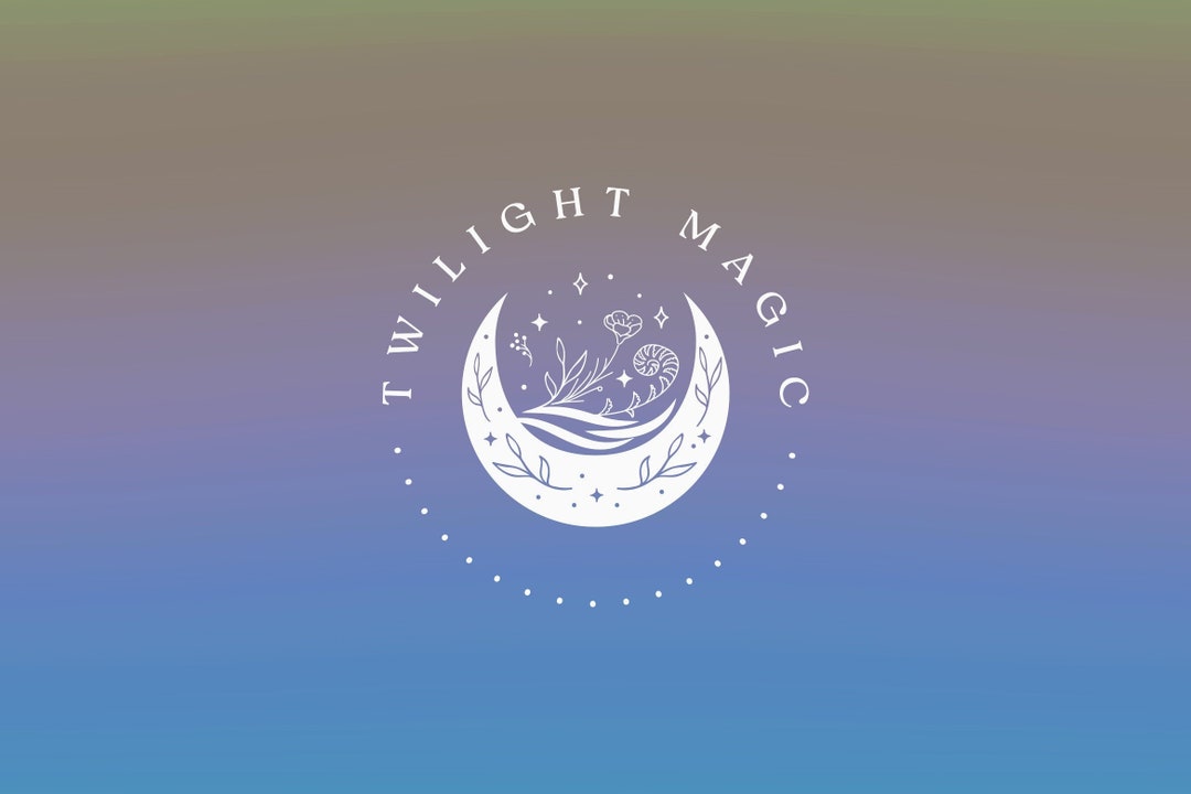 Premade Moon Brand Logo Design for Blog or Small Business, Line Art ...