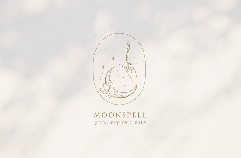 Premade Moon Brand Logo and Packaging Design for Blog or Small | Etsy