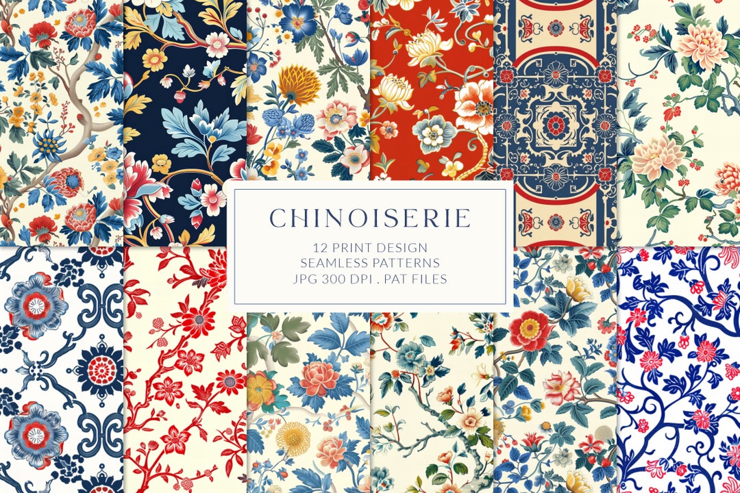 Chinese Traditional Ornament Seamless Patterns Print Design Patterns ...