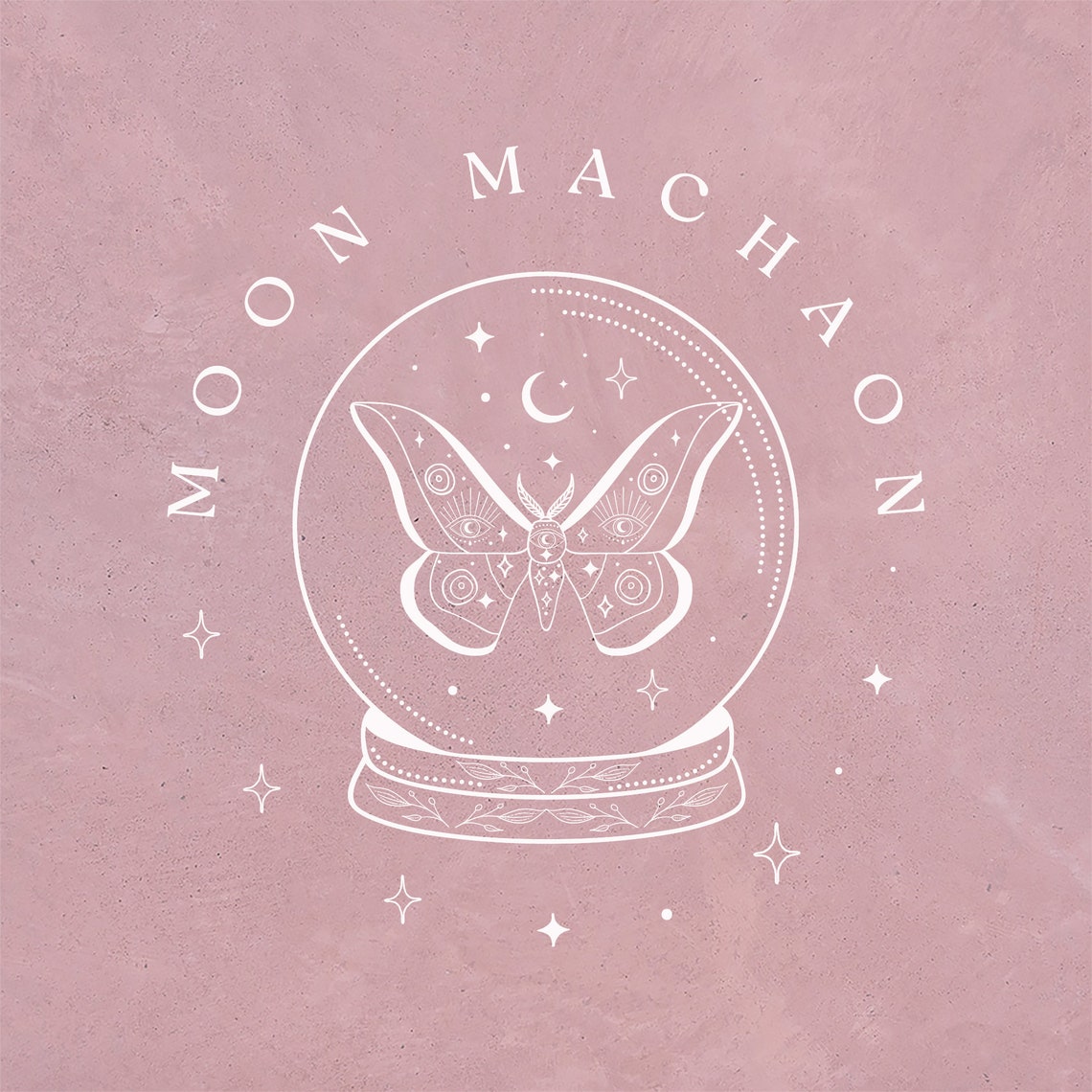 Moon Machaon Premade Brand Logo Design for Blog Small - Etsy
