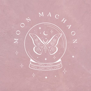 Moon Machaon Premade Brand Logo Design for Blog Small - Etsy