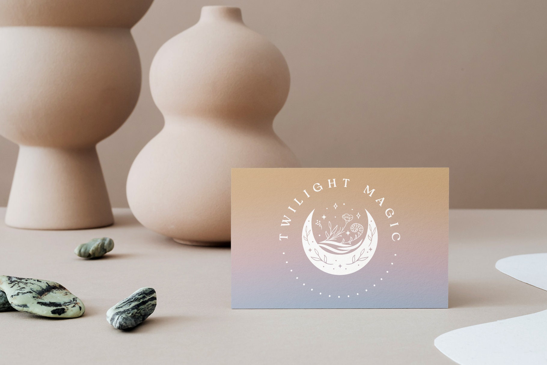 Premade Moon Brand Logo Design for Blog or Small Business | Etsy