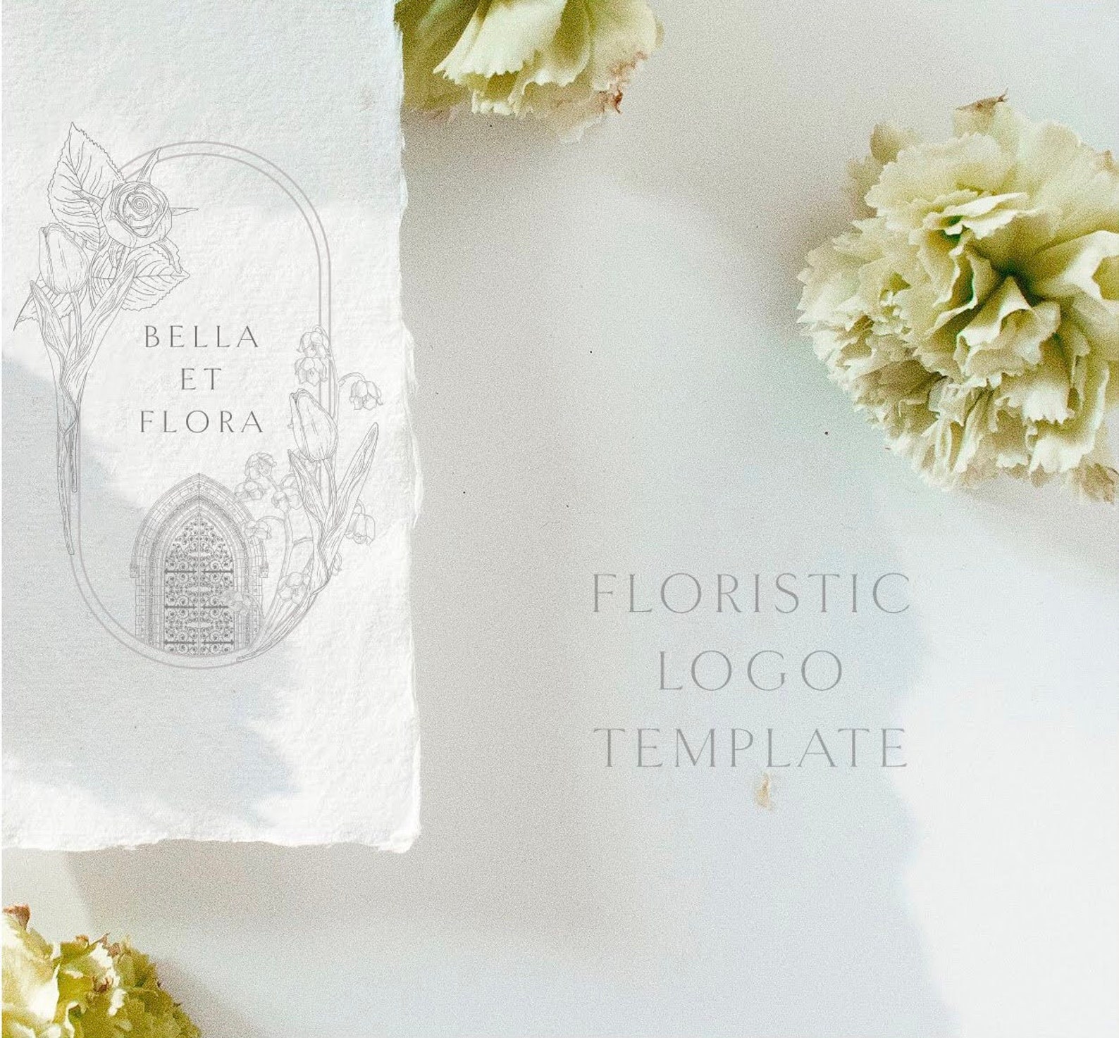 Hand-drawn Gothic Gates Windows. Logo Templates. Floral - Etsy