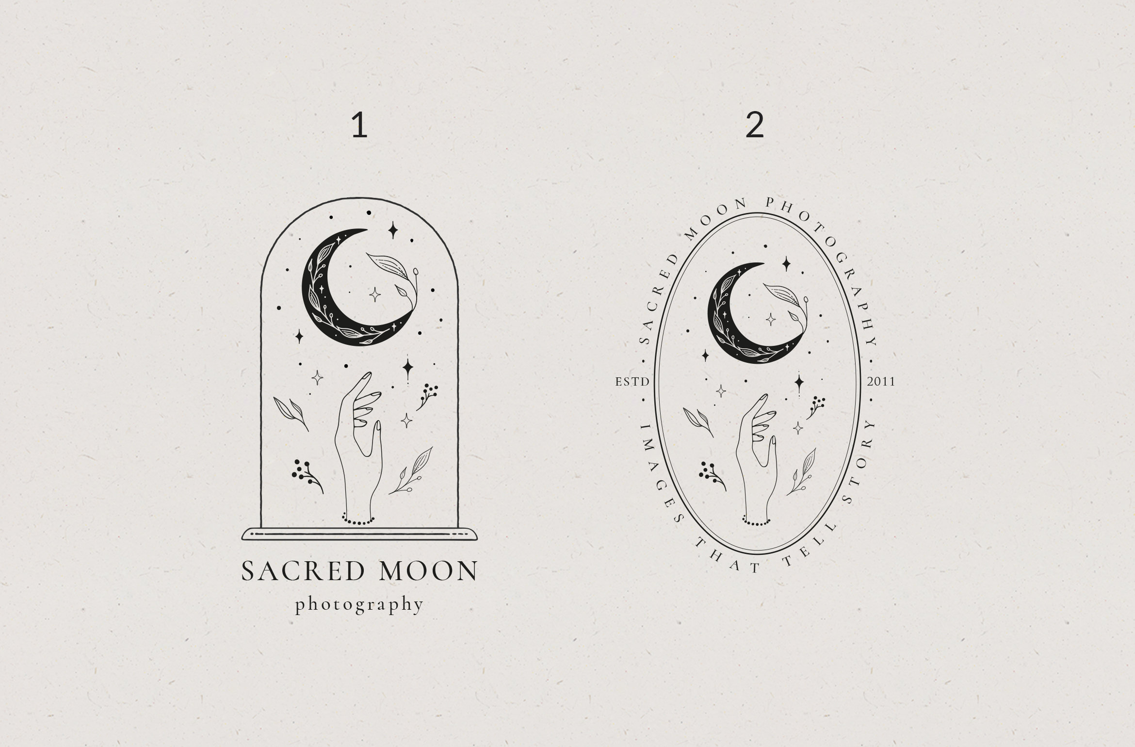 Premade Moon Brand Logo Design for Blog or Small Business, Line Art ...