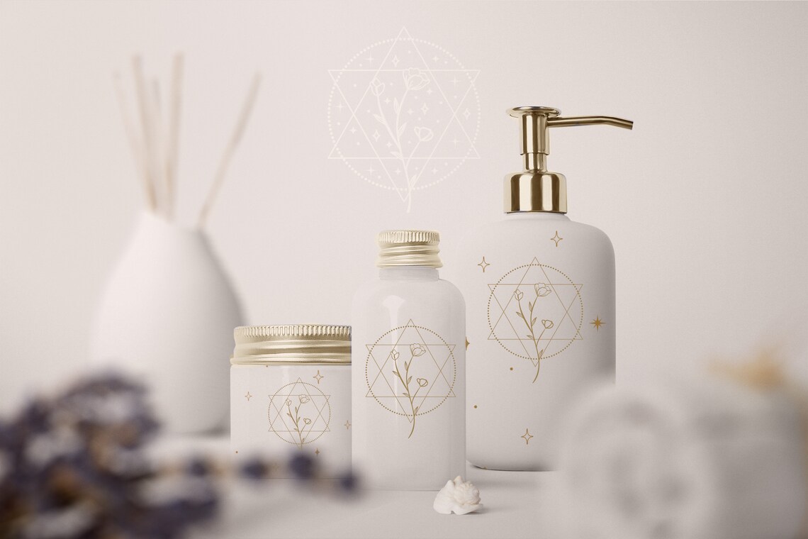 White Spiritual Alchemy Geometric Frames. Abstract Sacred | Etsy