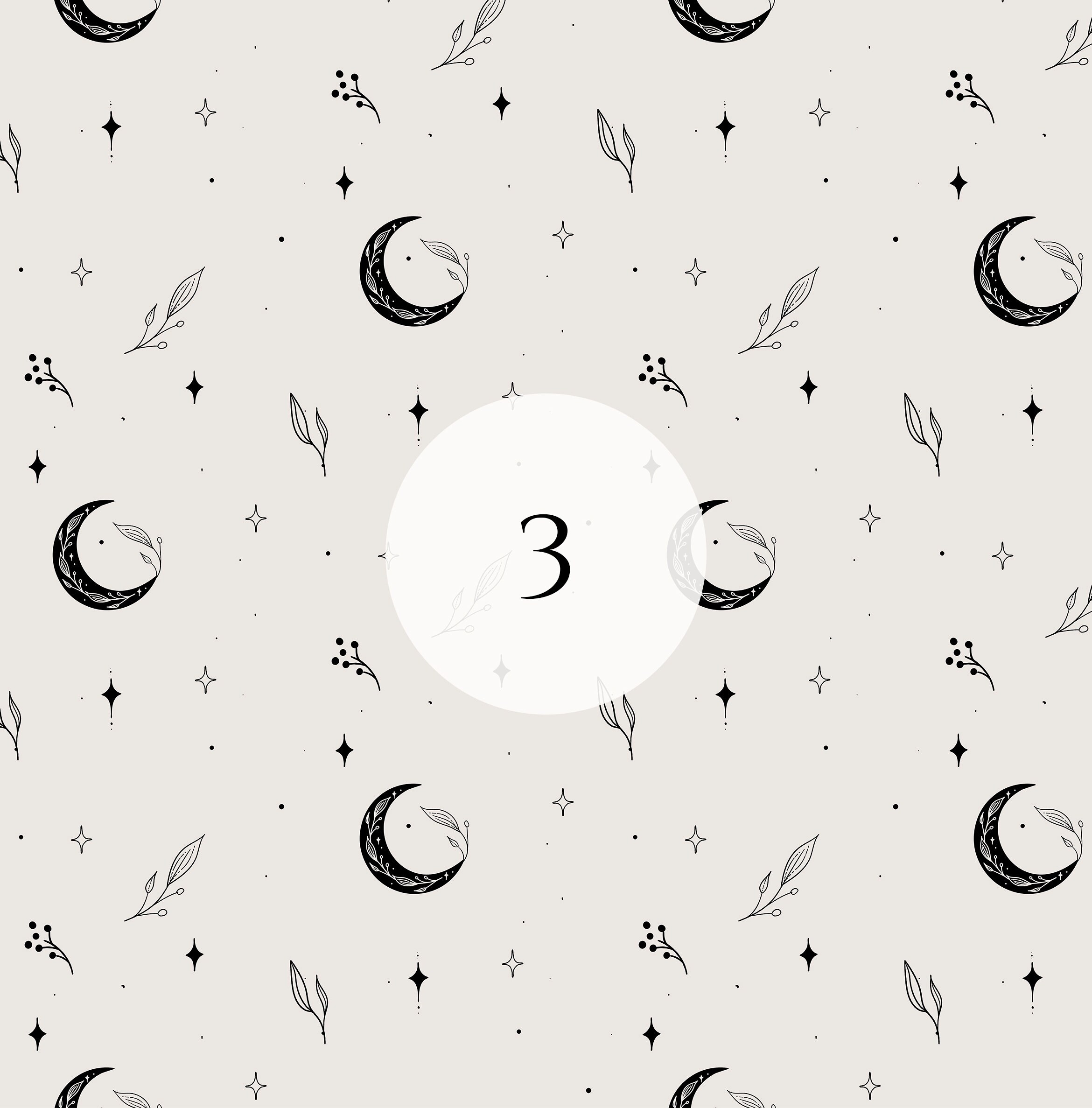 Moon Brand Pattern Design for Blog or Small Business, Line Art Nature ...