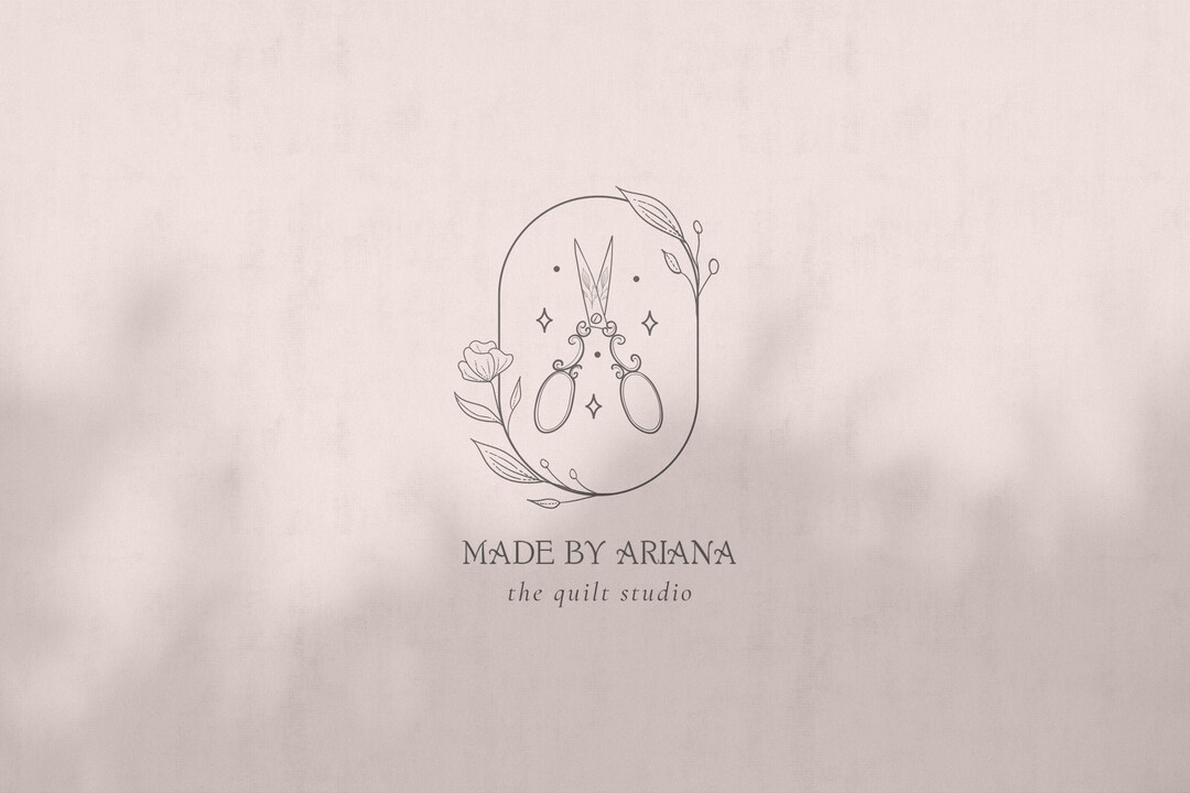 Premade Sewing Scissors Brand Logo Design for Blog or Small Business ...