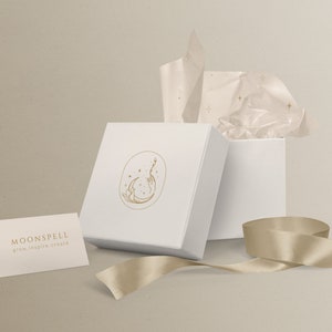 Premade Moon Brand Logo and Packaging Design for Blog or Small Business ...