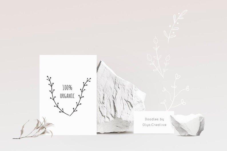 Hand Drawn Floral Doodles: SVG Hand Drawn Doodle Florals, Vector ...