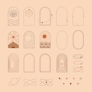 Forms, Shapes Vector Logo Elements. Geometric Forms and Shapes, Vector ...