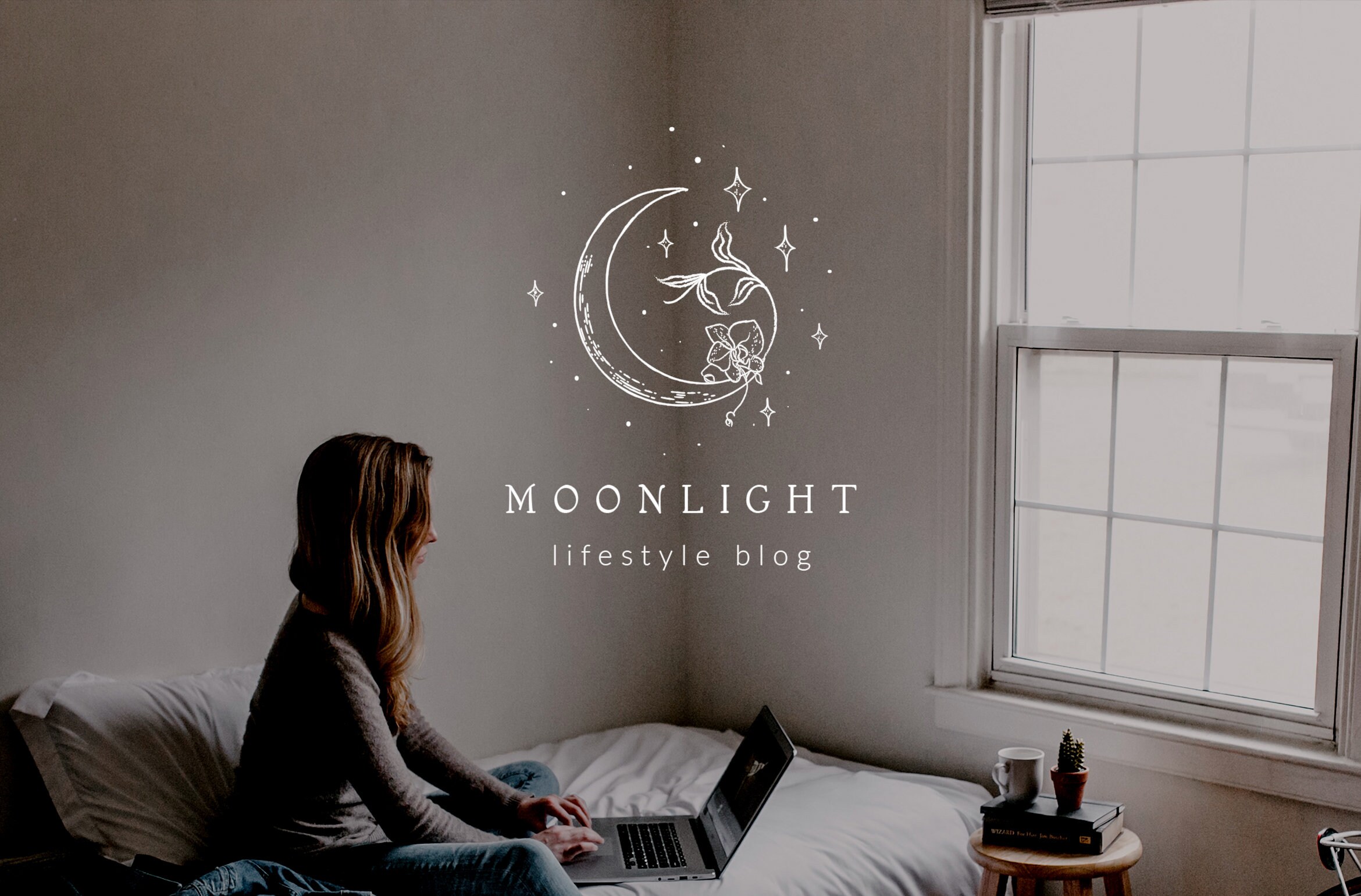 Premade Moon Brand Logo Design for Blog or Small Business | Etsy