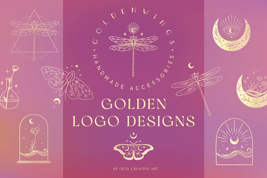 Premade Logo Designs. Esoteric Mystic and Floral Symbols: Decorative ...