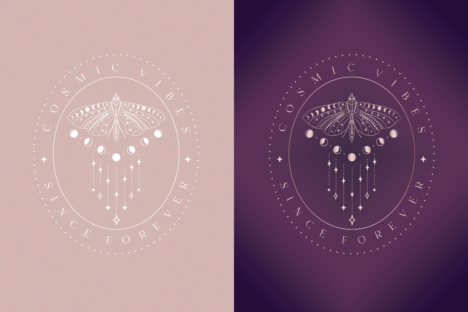 Premade Cosmic Vibes Brand Logo Design for Blog or Small Business ...