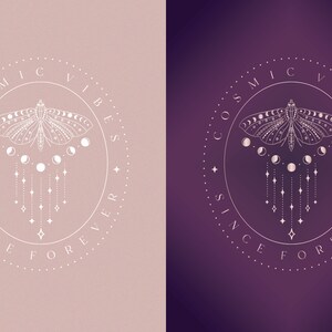 Premade Cosmic Vibes Brand Logo Design for Blog or Small Business ...