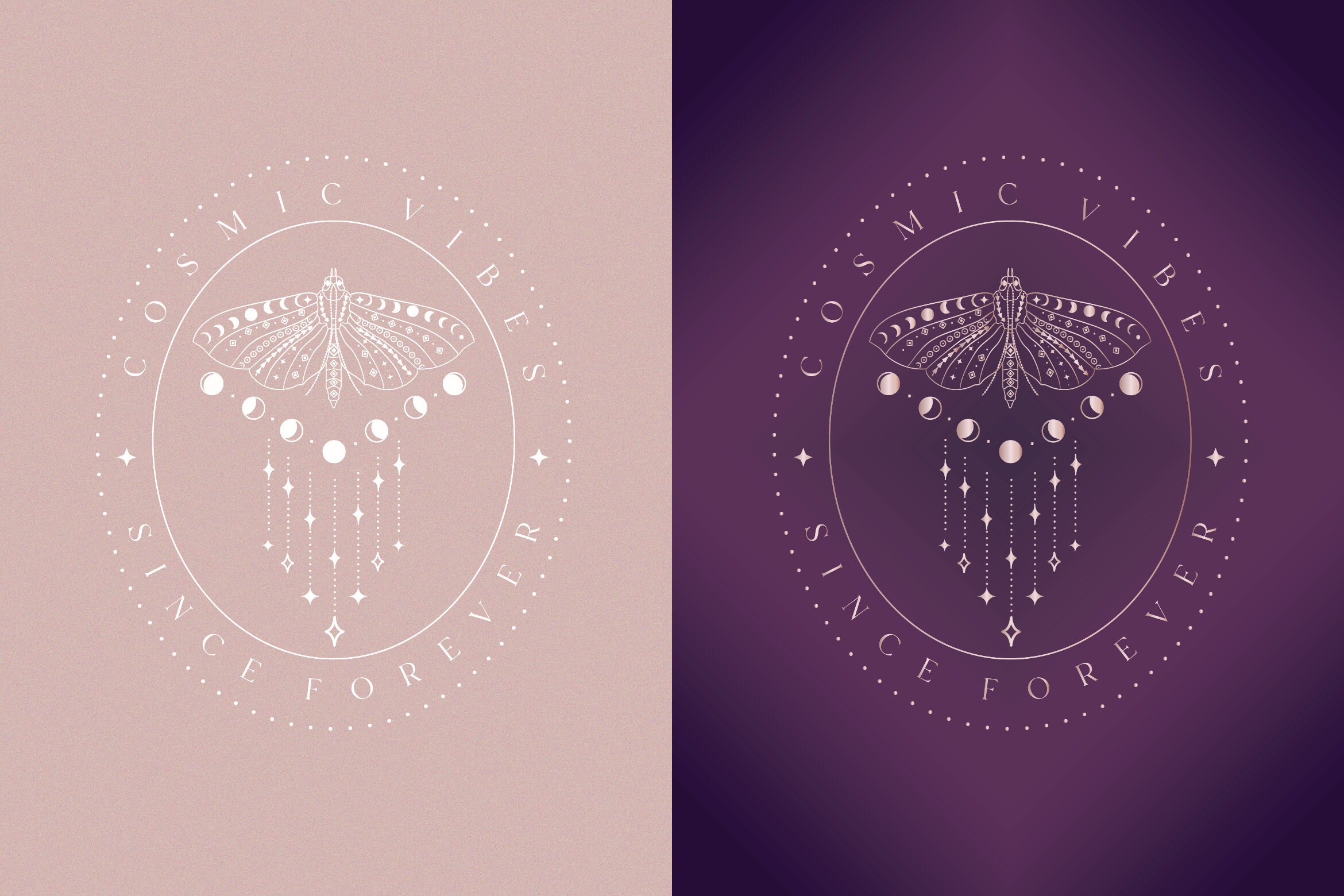 Premade Cosmic Vibes Brand Logo Design for Blog or Small | Etsy