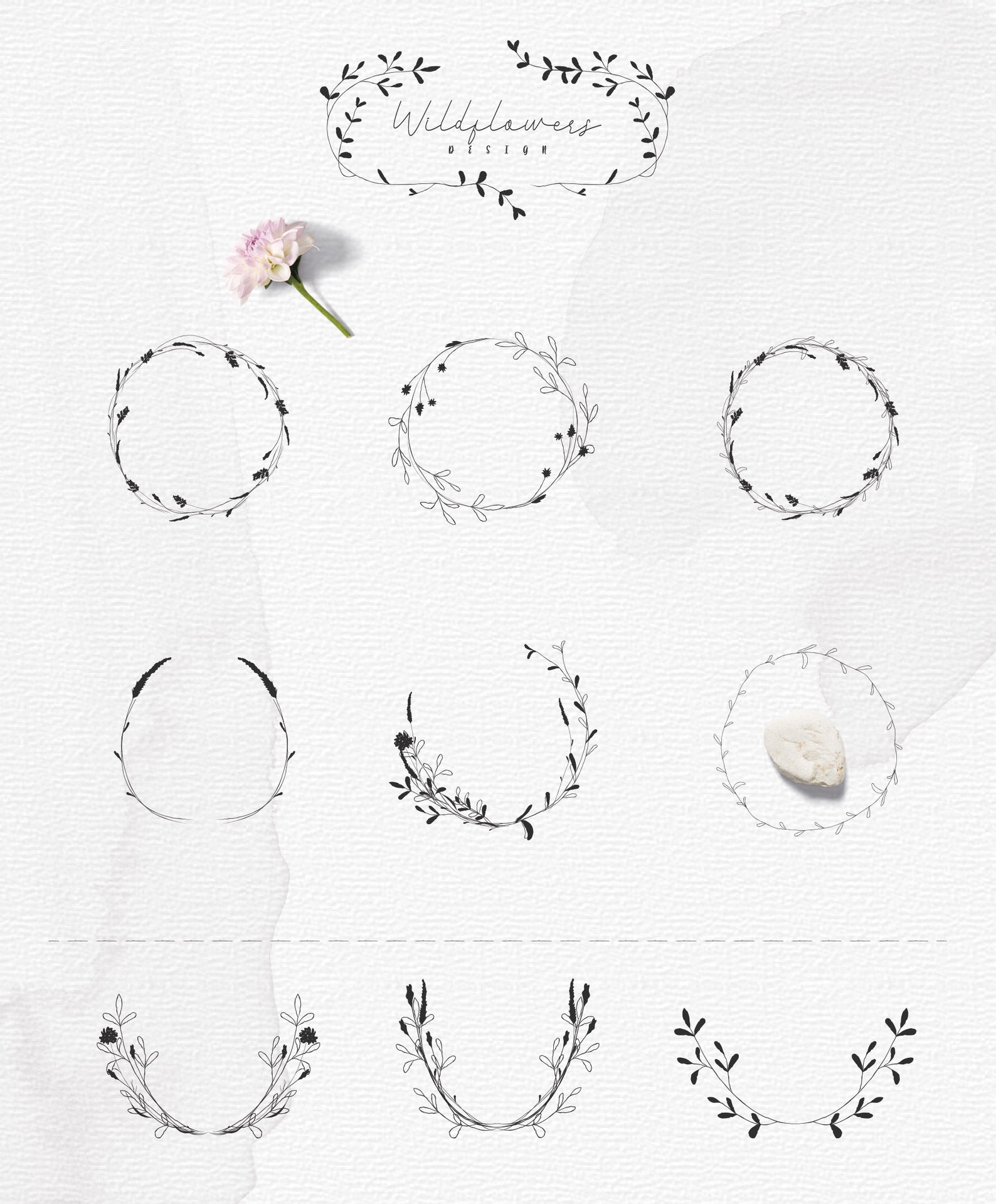 Old Town. Hand-drawn Authentic Vintage Houses Feminine - Etsy