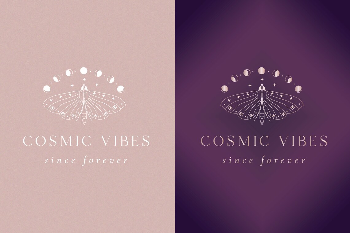 Premade Cosmic Vibes Brand Logo Design for Blog or Small | Etsy