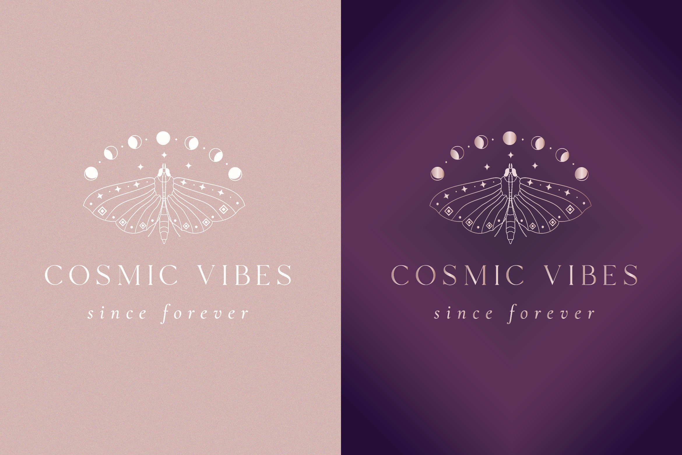 Premade Cosmic Vibes Brand Logo Design for Blog or Small | Etsy