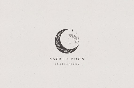 Premade Moon Brand Logo Design for Blog or Small Business - Etsy