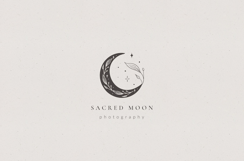 Premade Moon Brand Logo Design for Blog or Small Business - Etsy