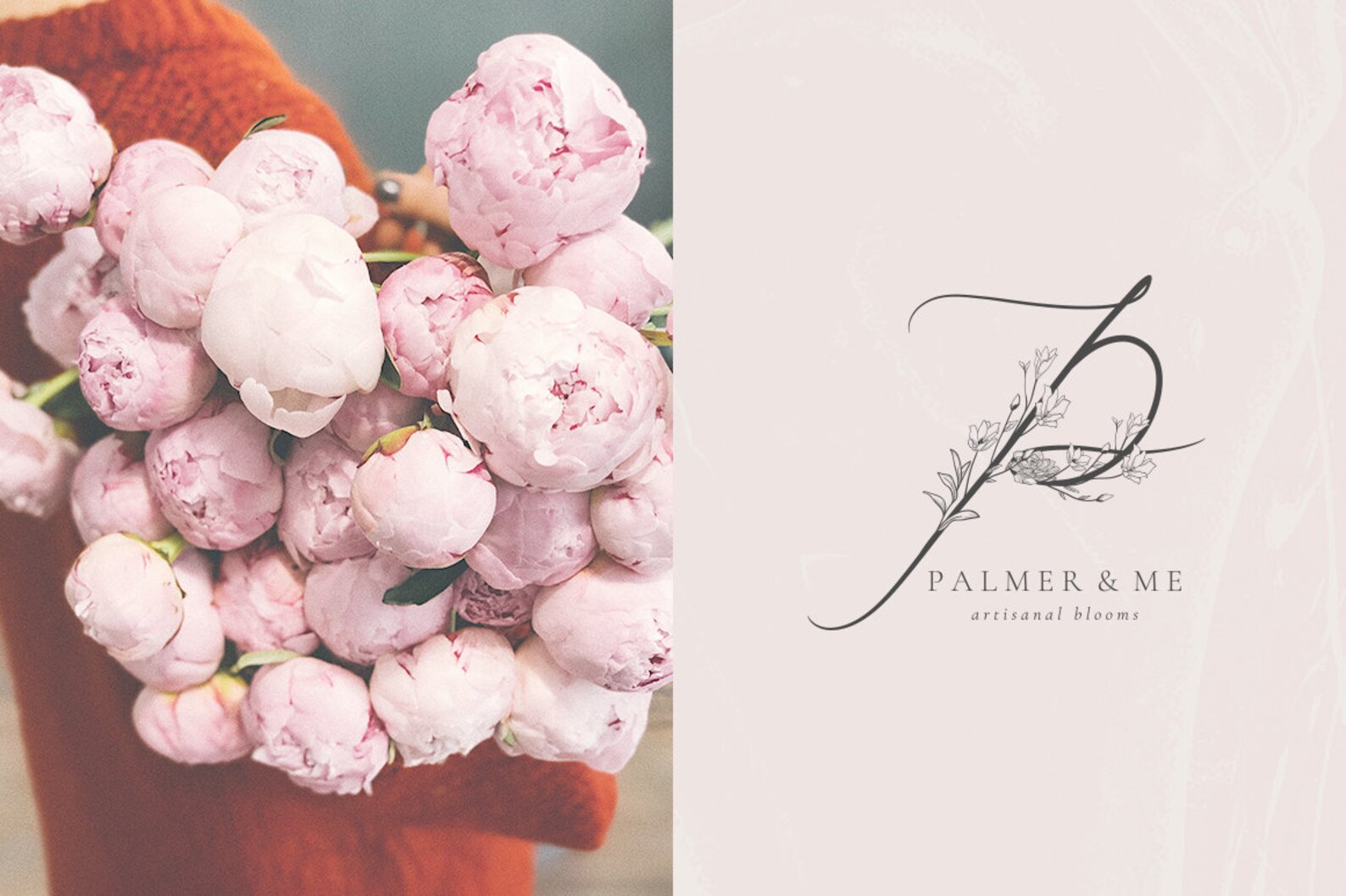 Floral Monogram Logo Collection: Floral Logo Font SVG | Etsy