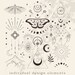 Divine Logo Elements. Illustrations. Esoteric Mystic Symbols. Eyes ...