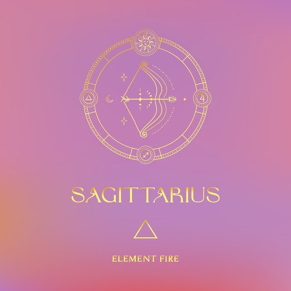 Sagittarius Zodiac Sign Logo Design Arrow Logo Mystic - Etsy
