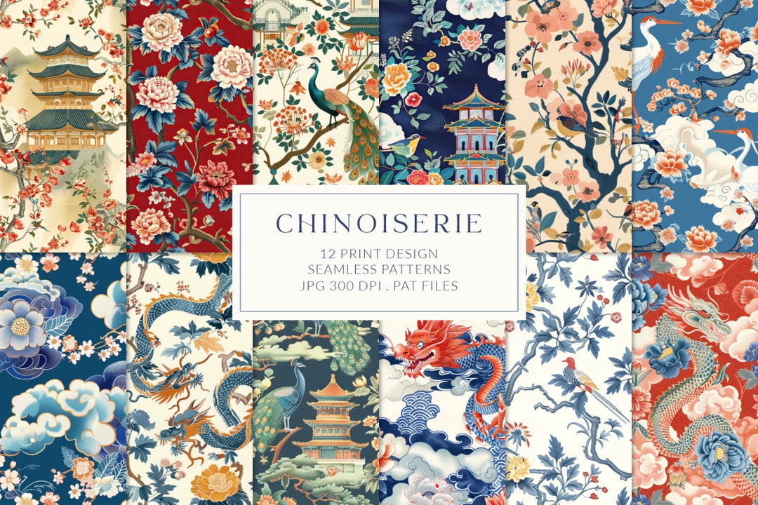 Chinese Traditional Ornament Seamless Patterns, Dragon Patterns, Print ...