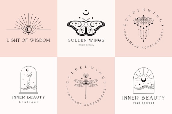Premade Logo Designs Collection. Black Option. Esoteric Mystic - Etsy