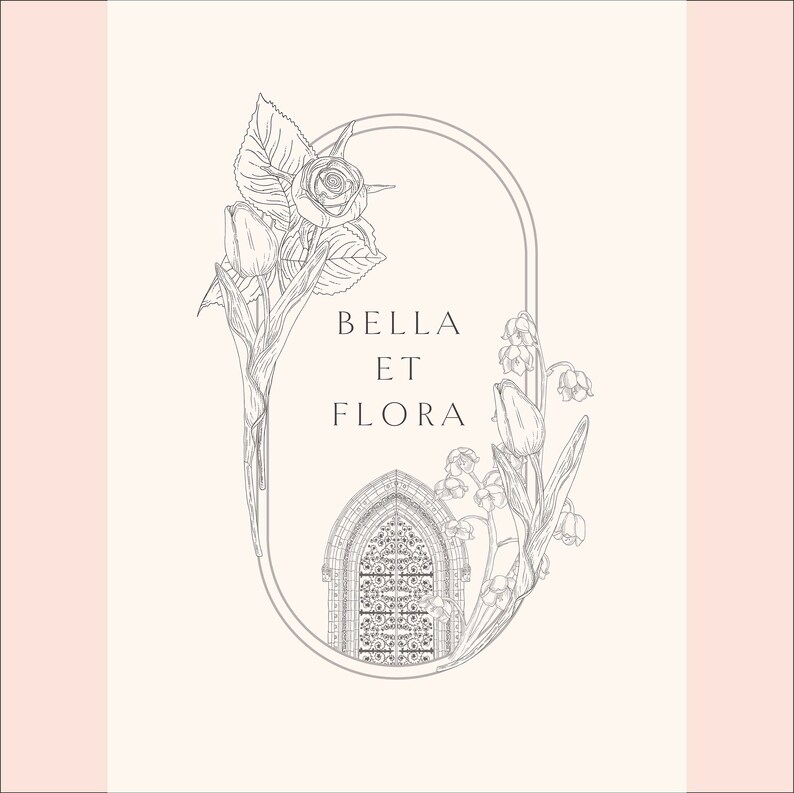 Hand-drawn Gothic Gates, Windows. Logo Templates. Floral, Vintage, DIY ...