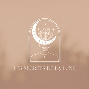 Premade Lady Luna Brand Logo Design for Blog or Small Business, Line ...