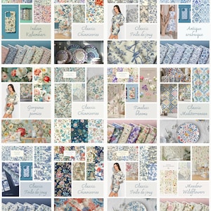450+ Seamless Patterns Mega Bundle, Toile De Jouy Chinoiseries Indian, Lifetime Access, Seamless ...