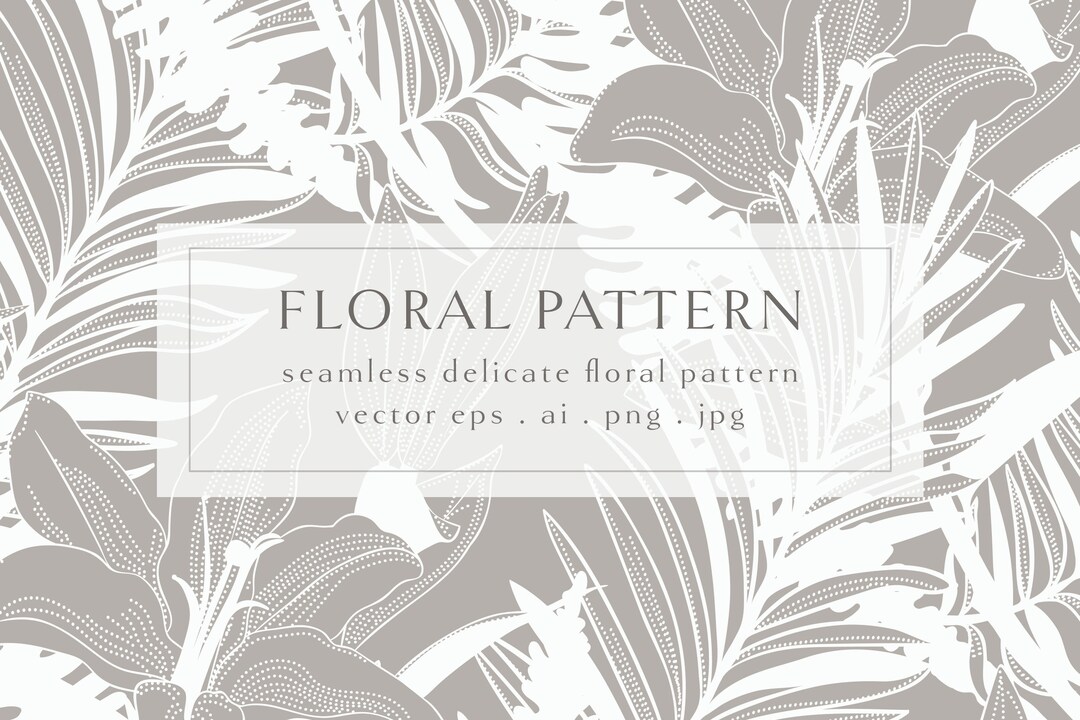 Delicate Hand Drawn Colorful Floral Seamless Background Pattern With ...